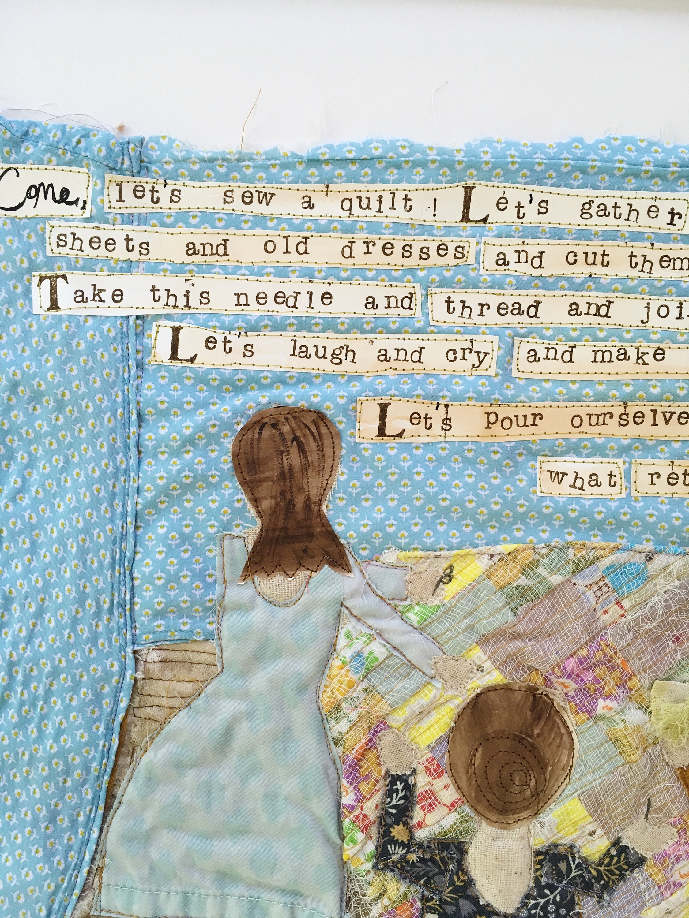 Quilted Wall Hanging Textile Wall Art Textile Wall Hanging Fabric Wall ...