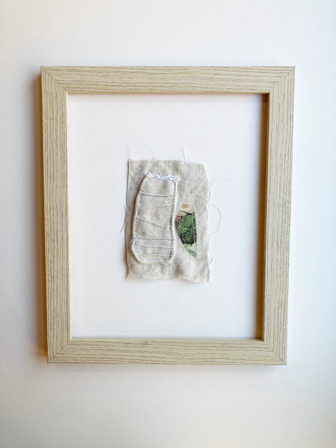 Abstract Mixed Media Textile Art, Textile Wall Art, Linen, Organic ...