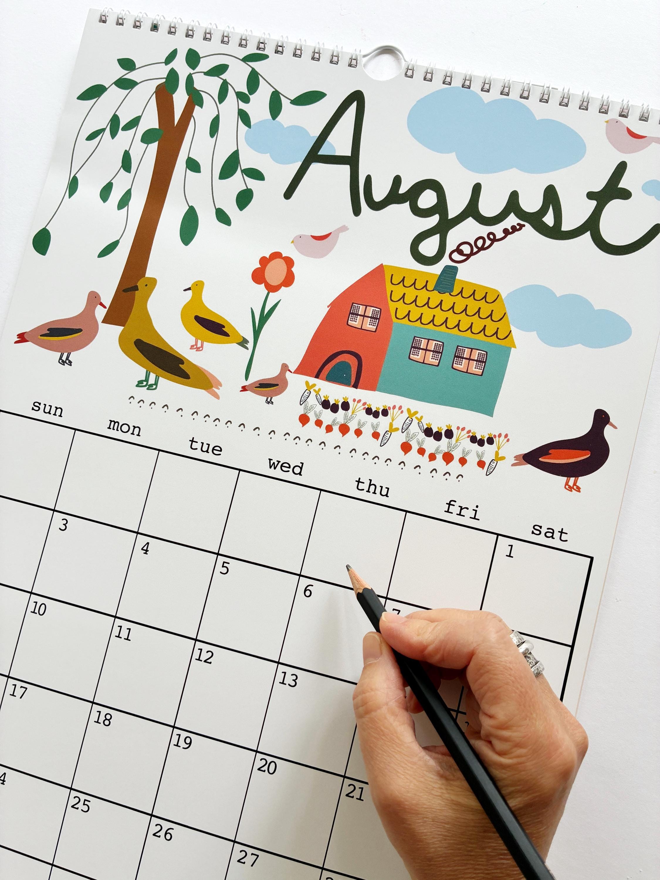 2026 Wall Calendar Cozy Seasons Artist Illustrated Calendar Whimsical ...