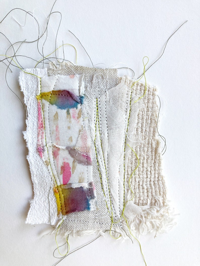 Textile Wall Art, Textile Wall Hanging, FRAMED Original Art, Abstract ...