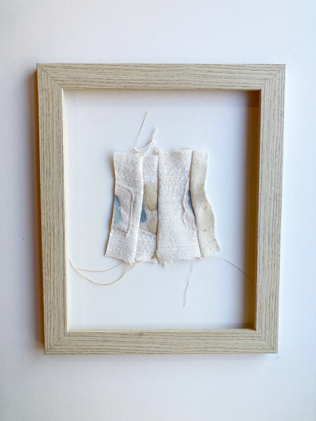 Textile Wall Art, Original Art Minimalist Art Fabric Wall Art, FRAMED 8 ...