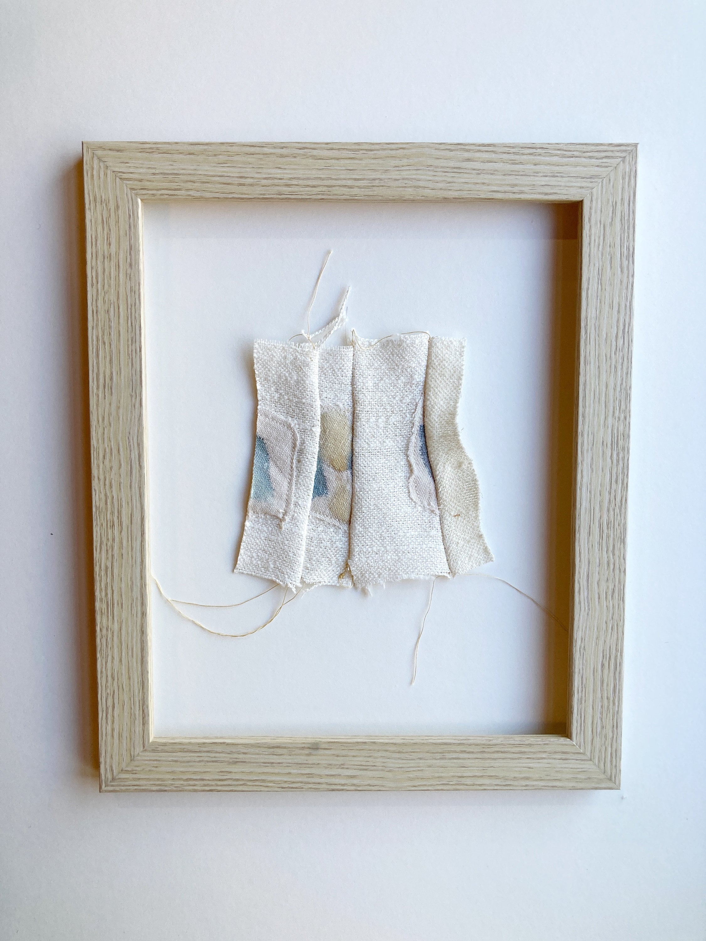 Textile Wall Art, Original Art Minimalist Art Fabric Wall Art, FRAMED 8 ...