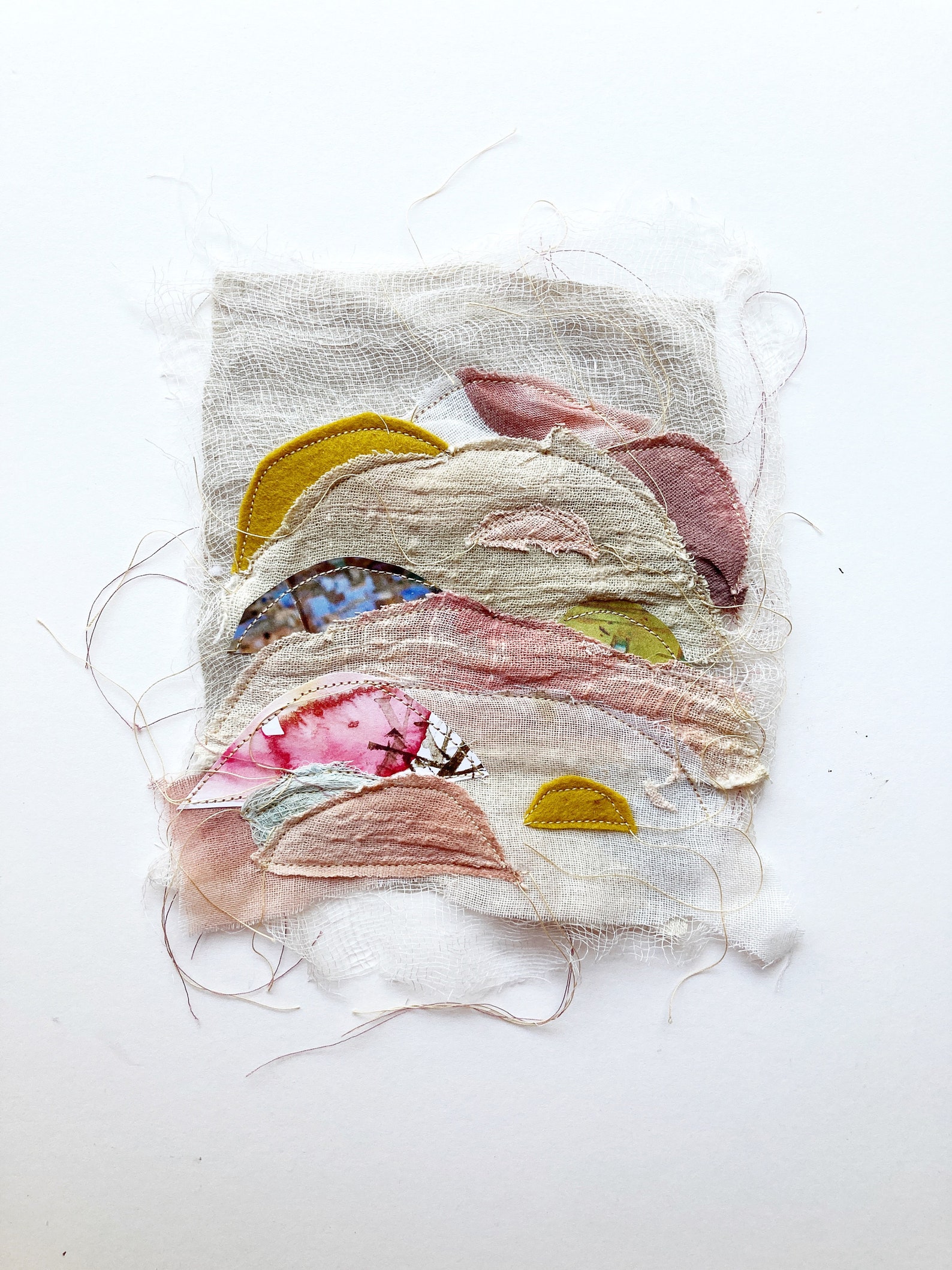 Textile Wall Art ORIGINAL Framed Textile Collage Abstract Art Quilt ...