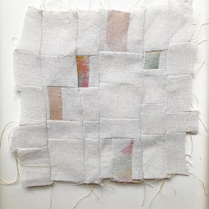 Textile Wall Art White Textured Wall Art Original FRAMED 11 X 14 Modern ...