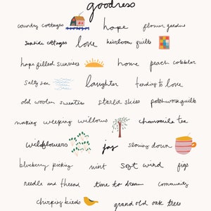 Heartfelt Goodness Illustration ART PRINT Sentimental Gift Vintage Hand ...