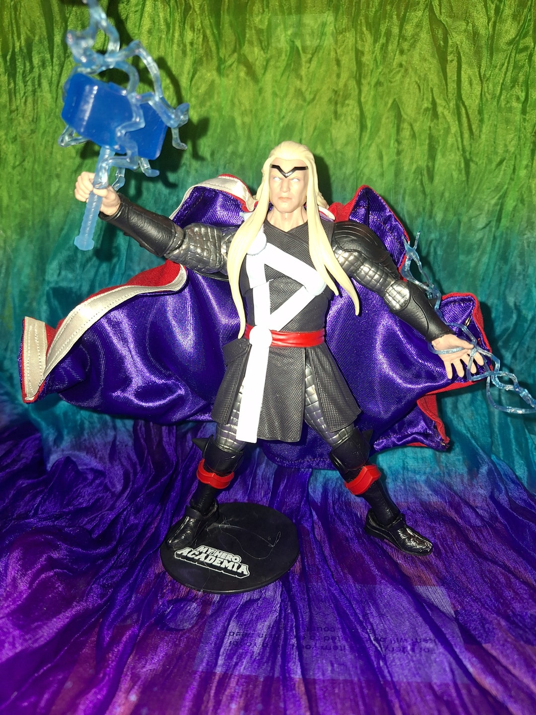 Long Wired Red Purple Cape for MARVEL LEGENDS Herald THOR 6-8 in (no ...