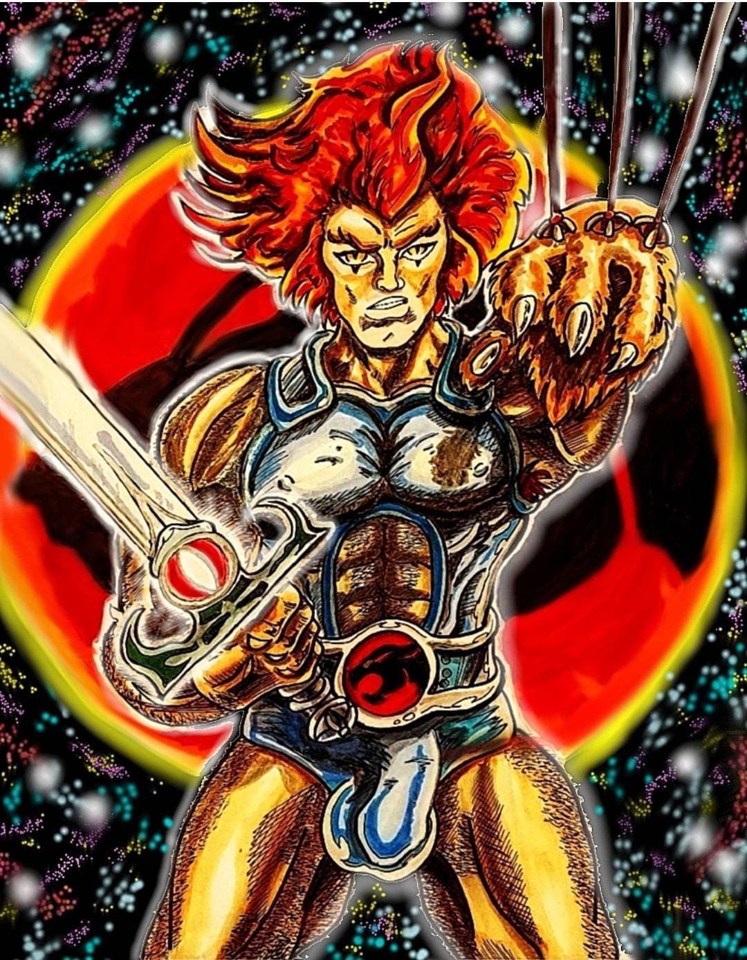 THUNDER CATS LIONO 80'S Cartoon Fan Art 11 X 17 Print Signed - Etsy