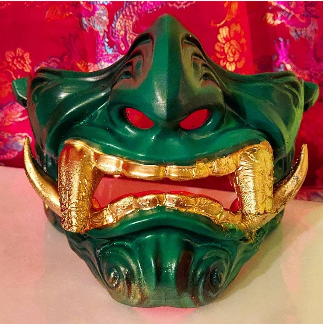 JAPANESE ONI COSPLAY Face Mask Motor Cycle Ppe Samurai Ghost - Etsy