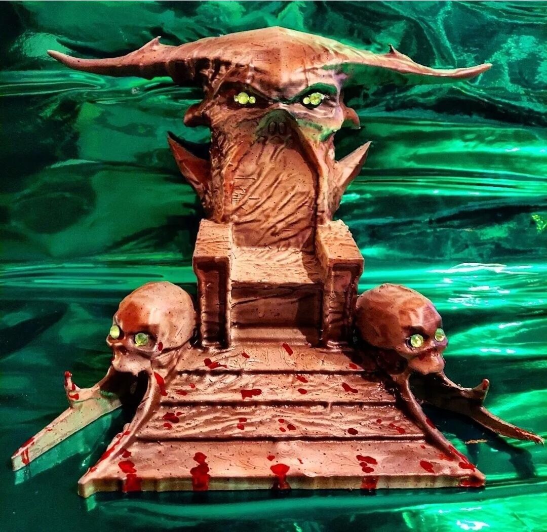 MORTAL KOMBAT Shao Kahn Custom 3D Printed Throne OOAK Fits Mcfarlane ...