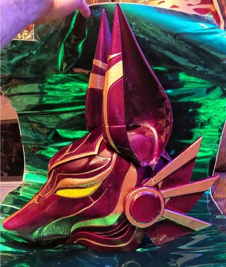 Anubis Egyptian Cosplay Helmet 3d Printed and Finished - Etsy