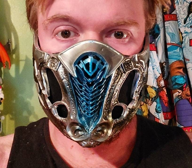 Mortal Kombat SUB ZERO COSPLAY Face Mask Motor Cycle Ppe Samurai Ninja ...