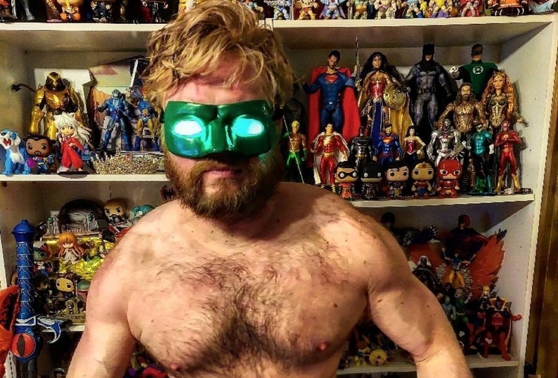 Green Lantern Hal Jordan Face MASK Cosplay Accessory Reenactment Dc ...