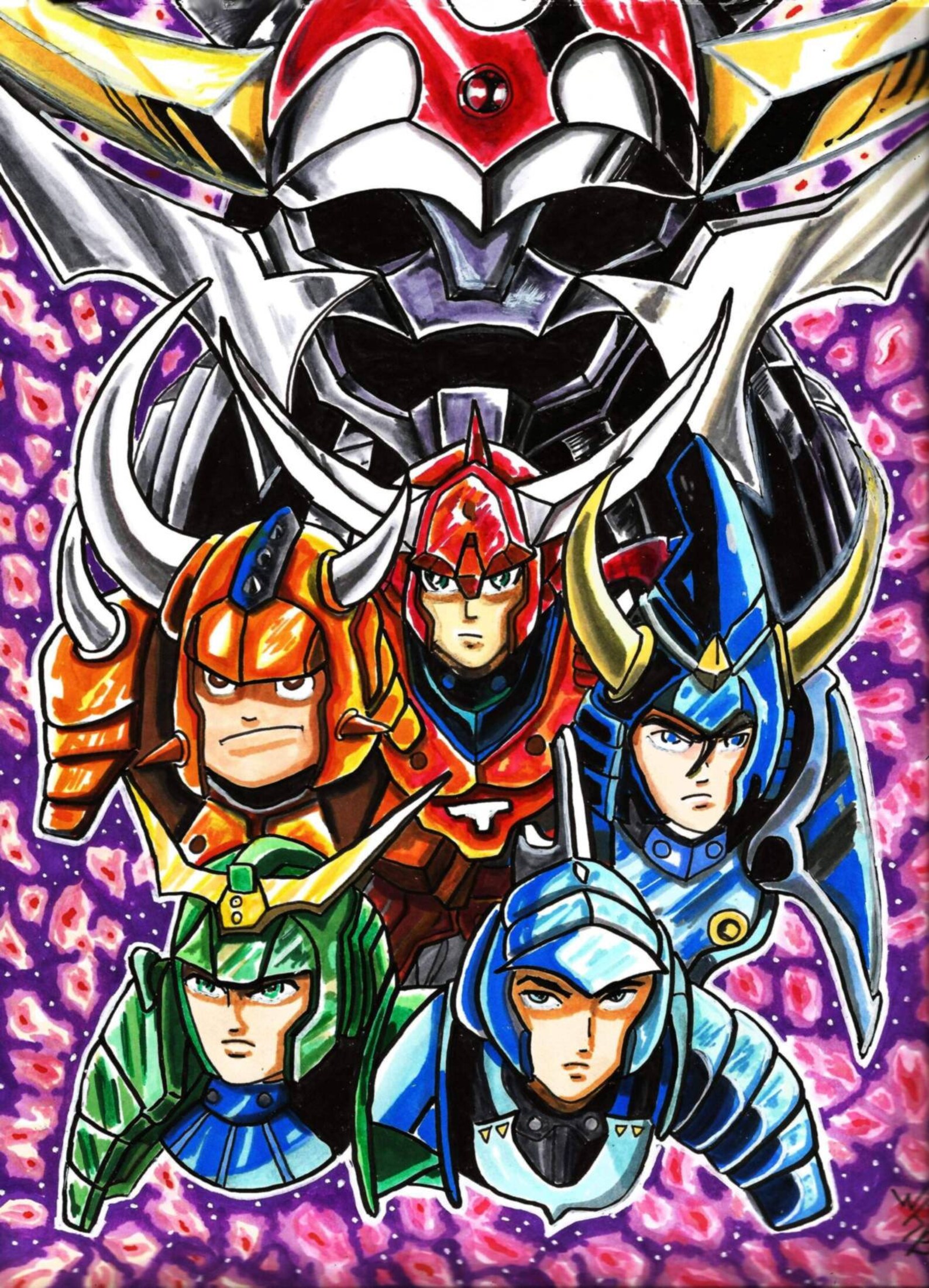 Ronin Warriors Samurai Warriors Fan Art 11 X 17 Print Signed Etsy