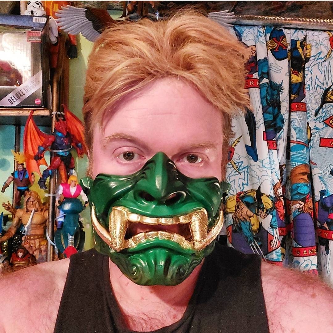 JAPANESE ONI COSPLAY Face Mask Motor Cycle Ppe Samurai Ghost of ...