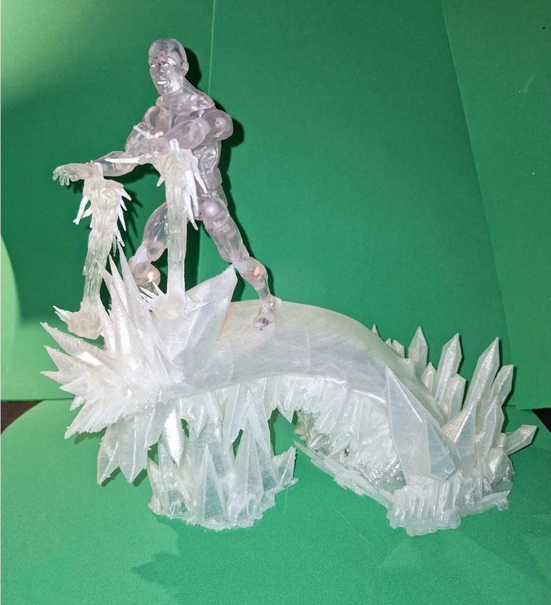 3D Printed Marvel Legends Iceman Ice Slide Effects Diorama Xmen Xfactor ...