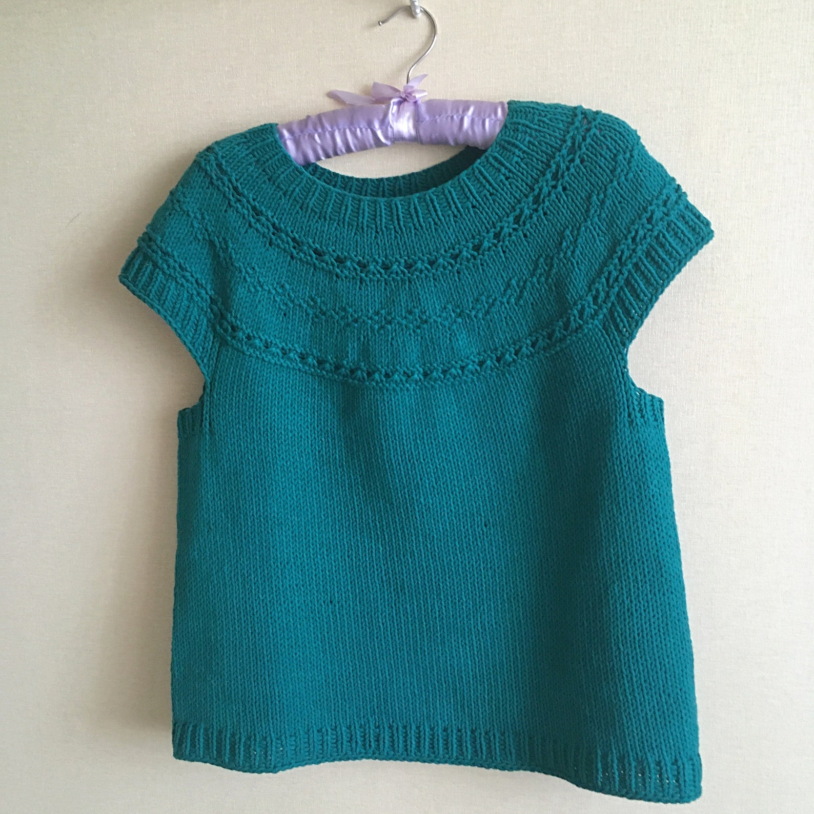 Raglan Top Knitting Pattern , Easy Top Knit Pattern for Beginner , Knit ...