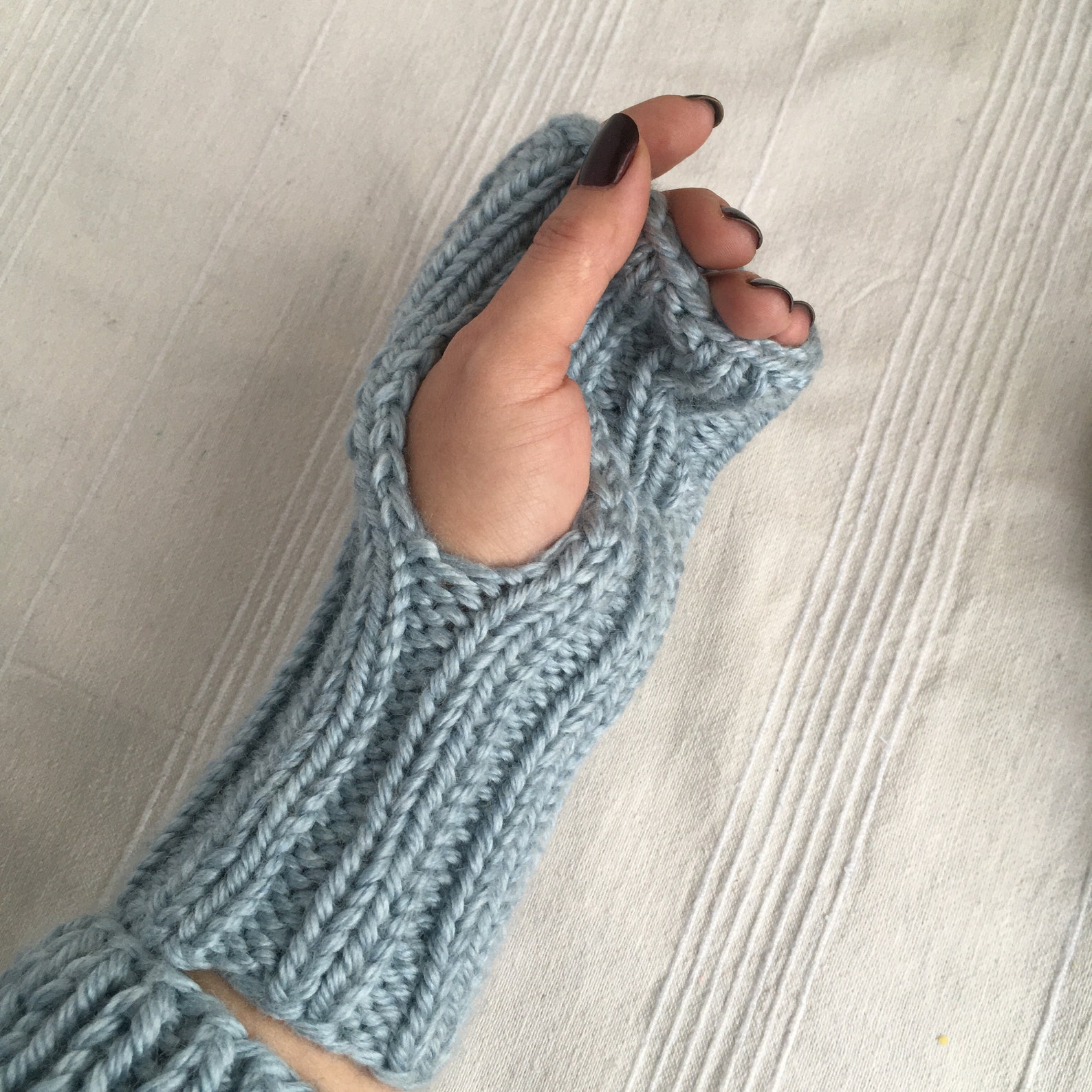 Knitting Pattern for Beginner Fingerless Mittens Knit - Etsy