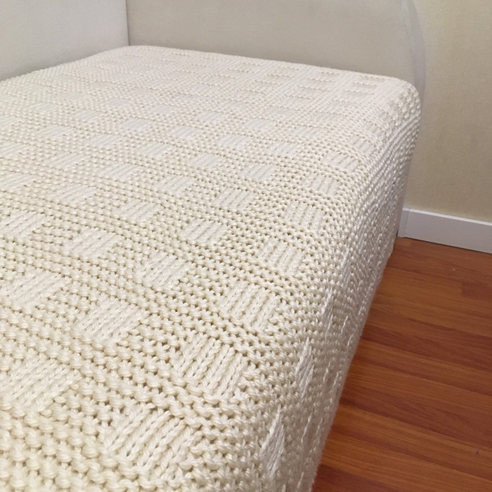 Blanket Knitting Pattern for Beginner . Easy Throw Blanket - Etsy