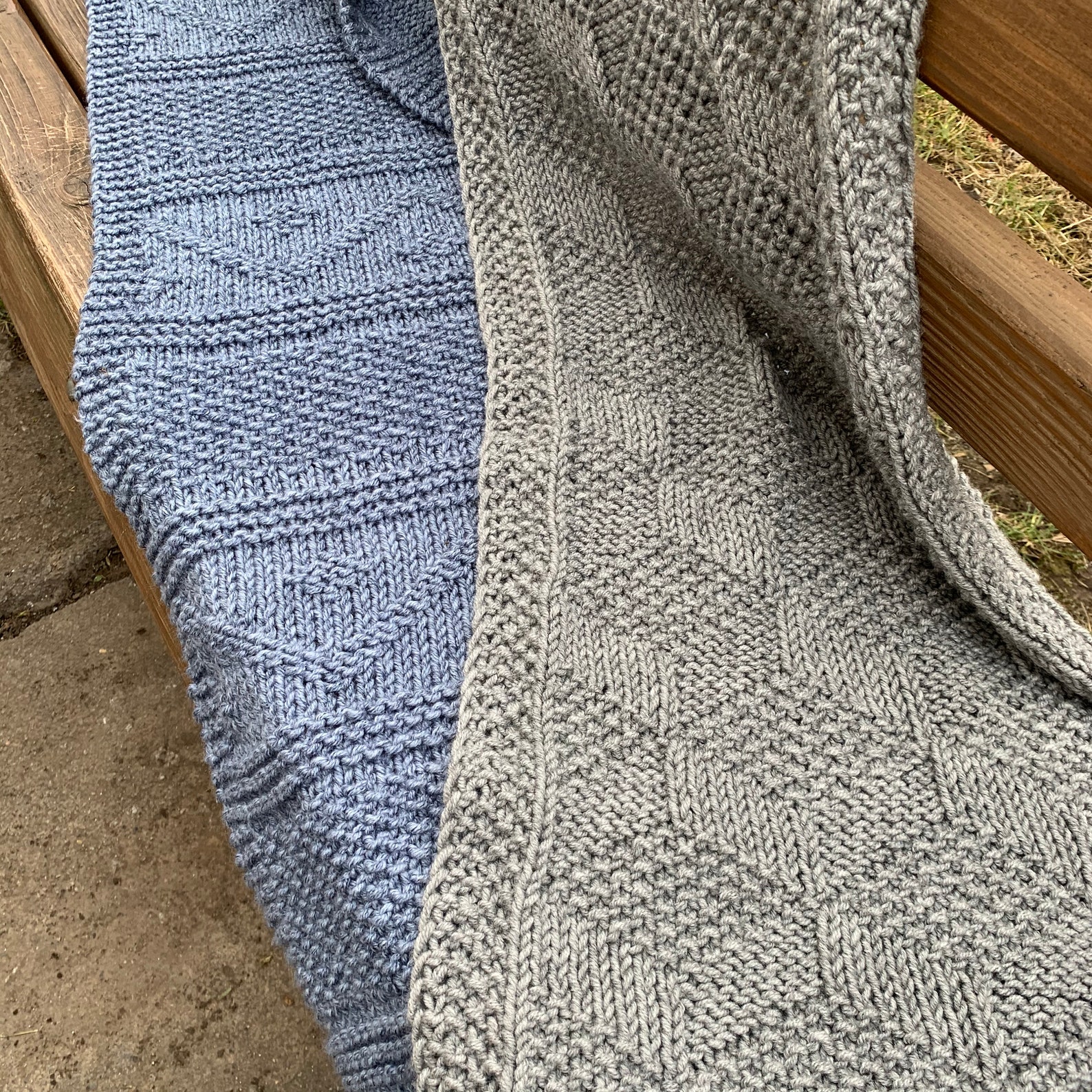 Two Scarves Knit Pattern . Chunky Knit Scarf Patterns . Knitted Scarf ...