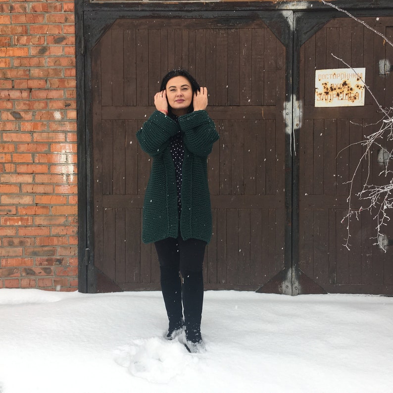 Chunky Cardigan Knit Pattern Open Front Cardigan Pattern - Etsy