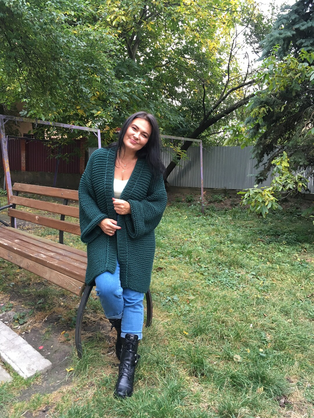 Chunky Cardigan Knit Pattern , Open Front Cardigan Pattern , Oversized ...