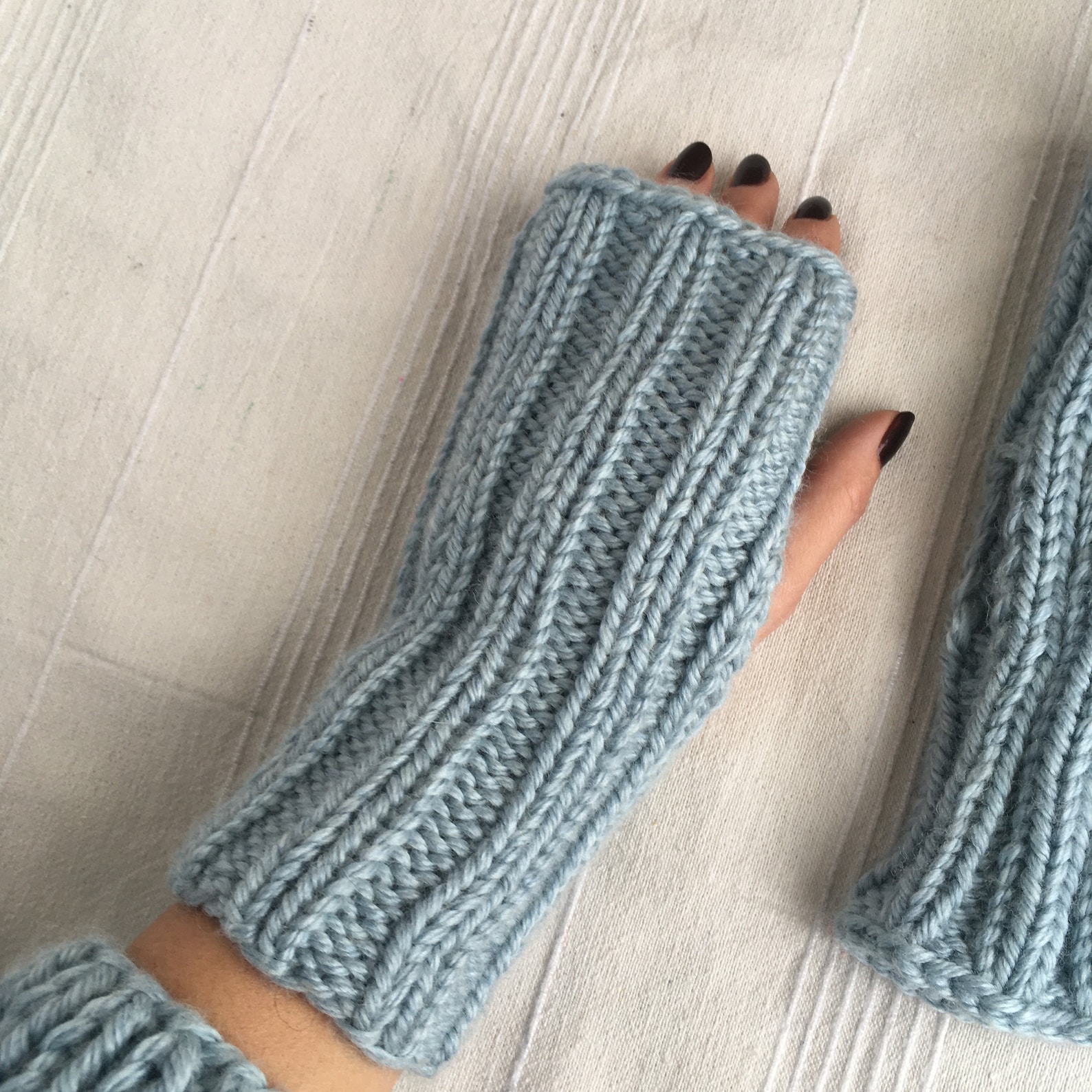 Knitting Pattern for Beginner Fingerless Mittens Knit - Etsy