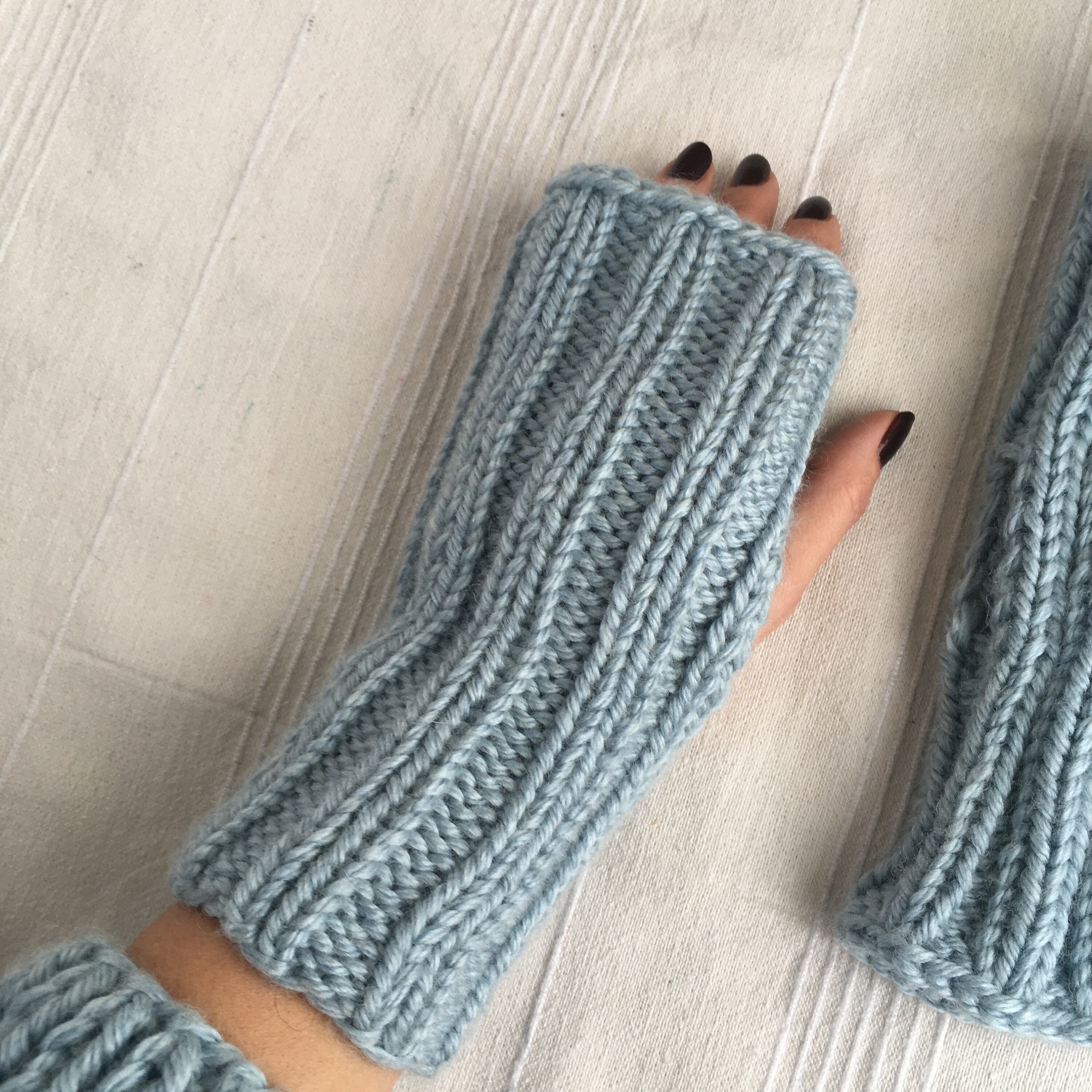 Knitting Pattern for Beginner Fingerless Mittens Knit | Etsy