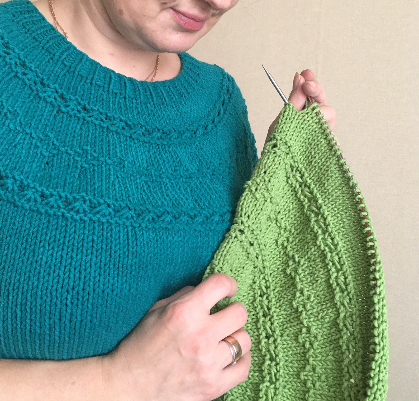 Raglan Top Knitting Pattern , Easy Top Knit Pattern for Beginner , Knit ...