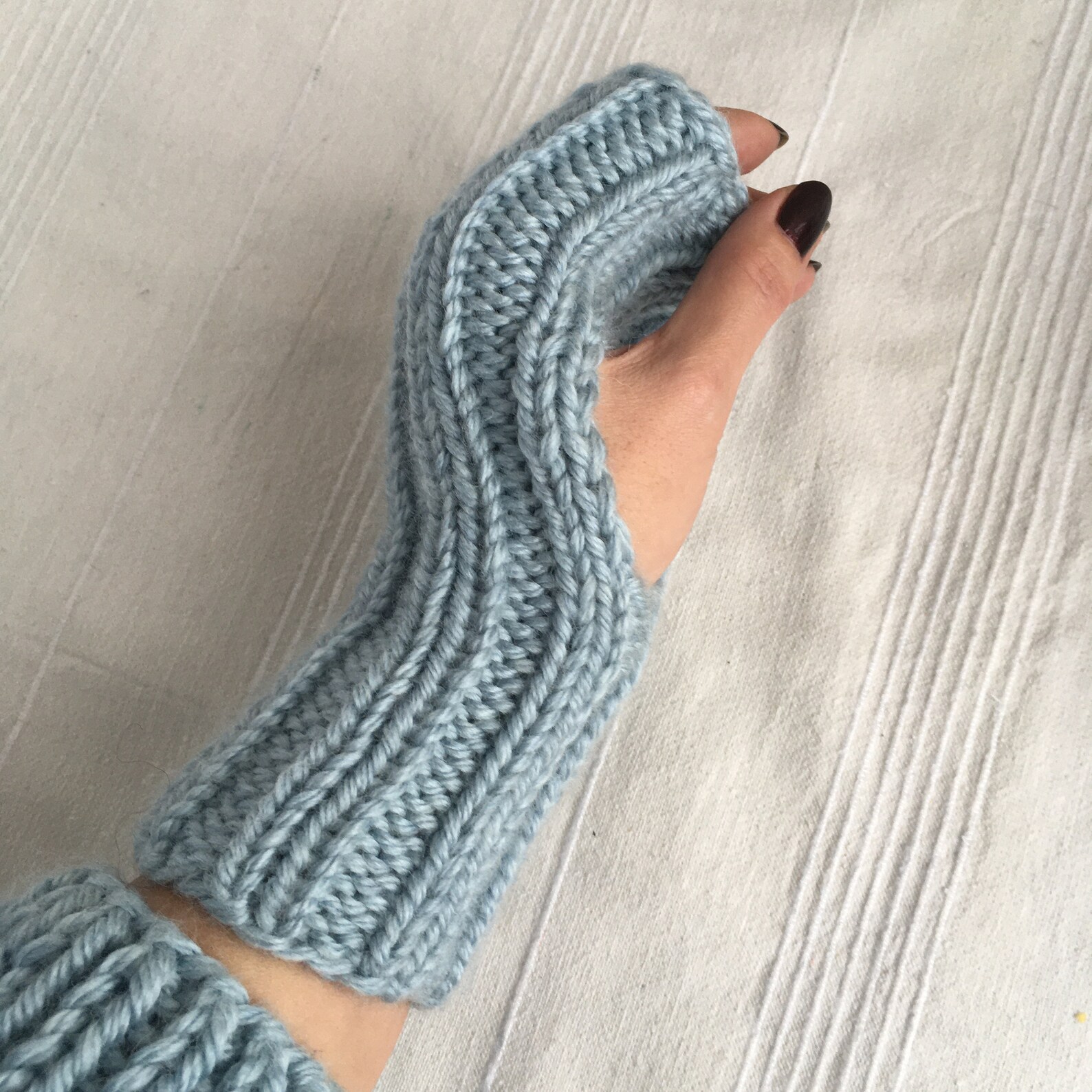Knitting Pattern for Beginner Fingerless Mittens Knit - Etsy