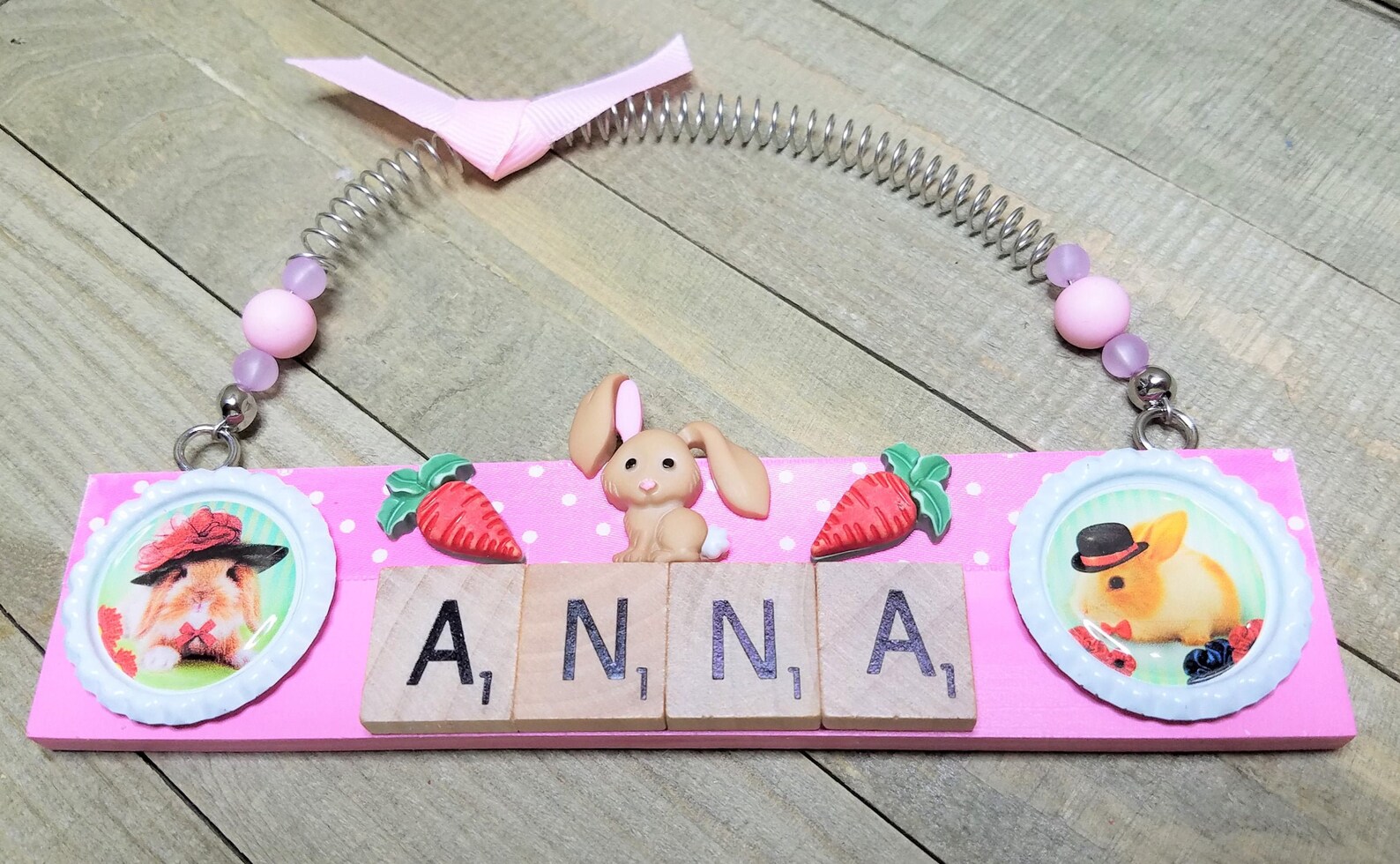 Rabbit Personalized Name Sign Child's Custom Rabbit Door | Etsy
