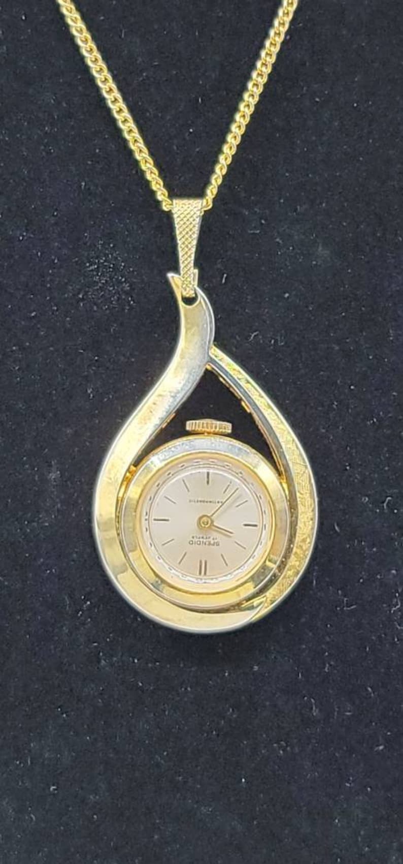Vintage SPENDID 17 Jewels Antimagnetic Swiss Made Round Gold Tone ...