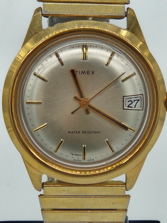 Men's Vintage Timex Watch 26560 10578 Mechanical Wind… - Gem