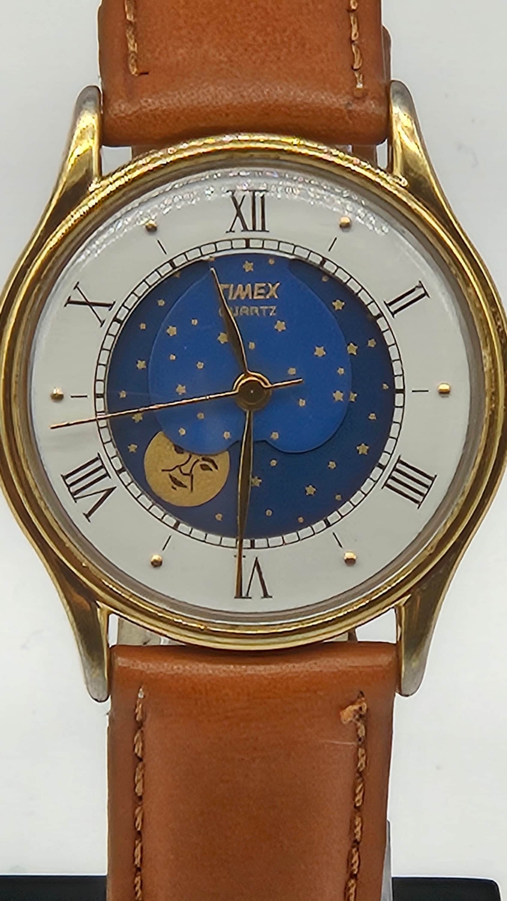 Vintage TIMEX Moon Phase / Moon Face Men's or Unisex Watch, 1980s, 2nd ...
