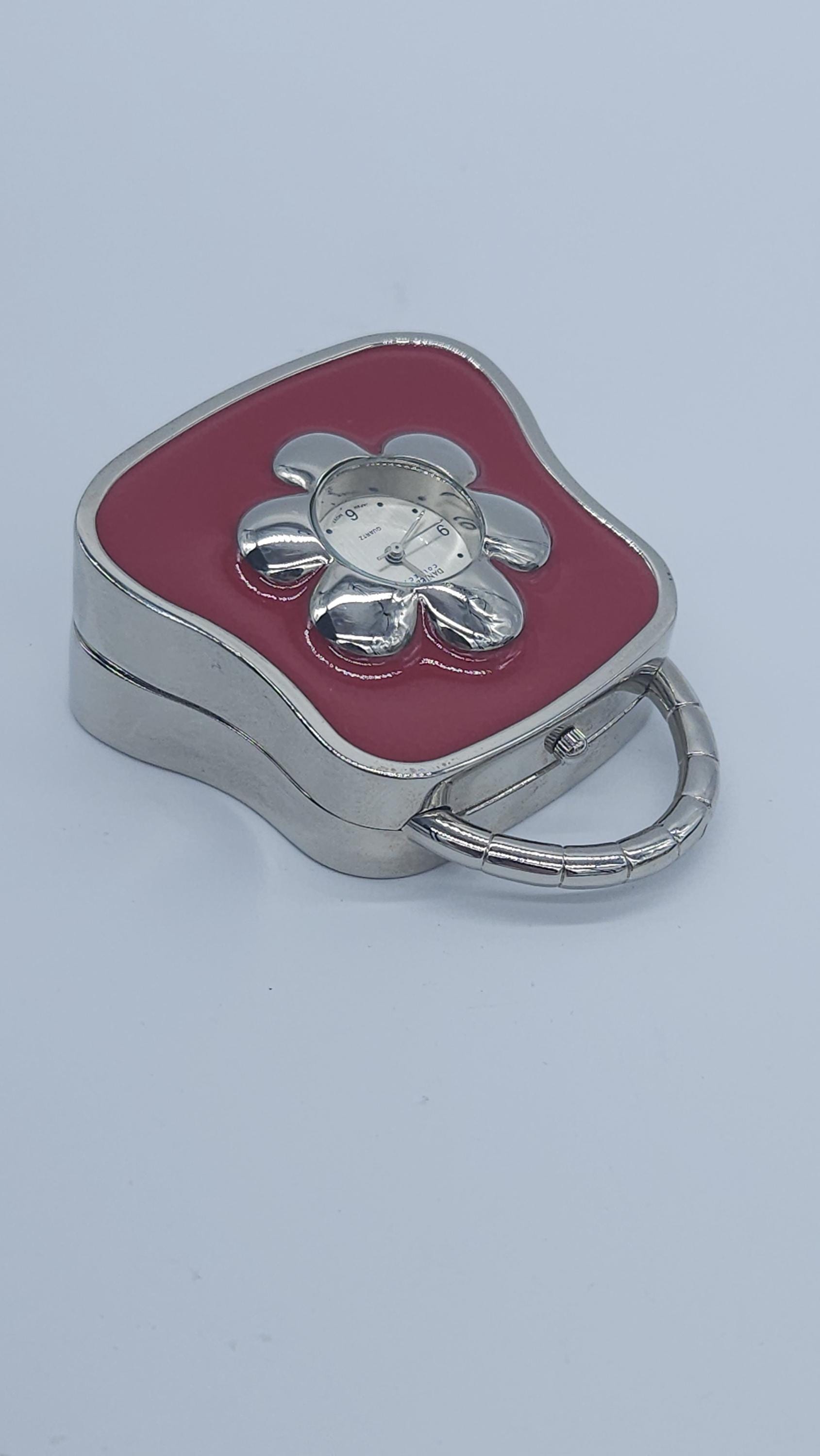Vintage and Rare Daniel David Collection Quartz Table Clock Red Mini ...