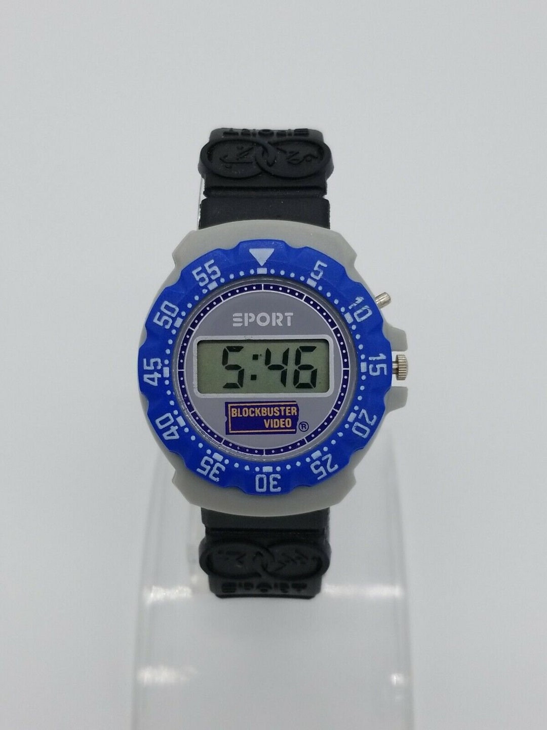 Collectible BLOCKBUSTER VIDEO Advertising Sport LCD Digital Wrist Watch ...