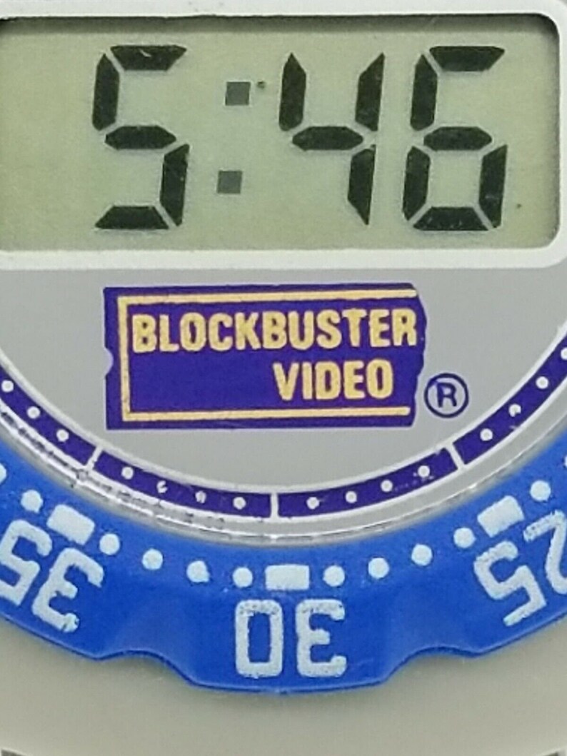 Collectible BLOCKBUSTER VIDEO Advertising Sport LCD Digital Wrist Watch ...