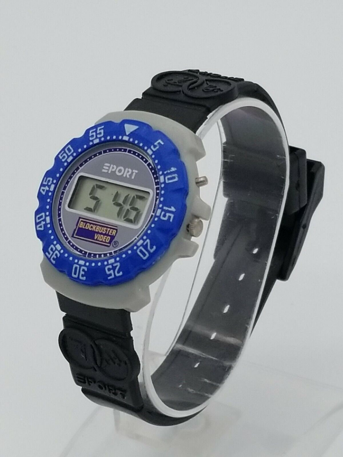 Collectible BLOCKBUSTER VIDEO Advertising Sport LCD Digital Wrist Watch ...