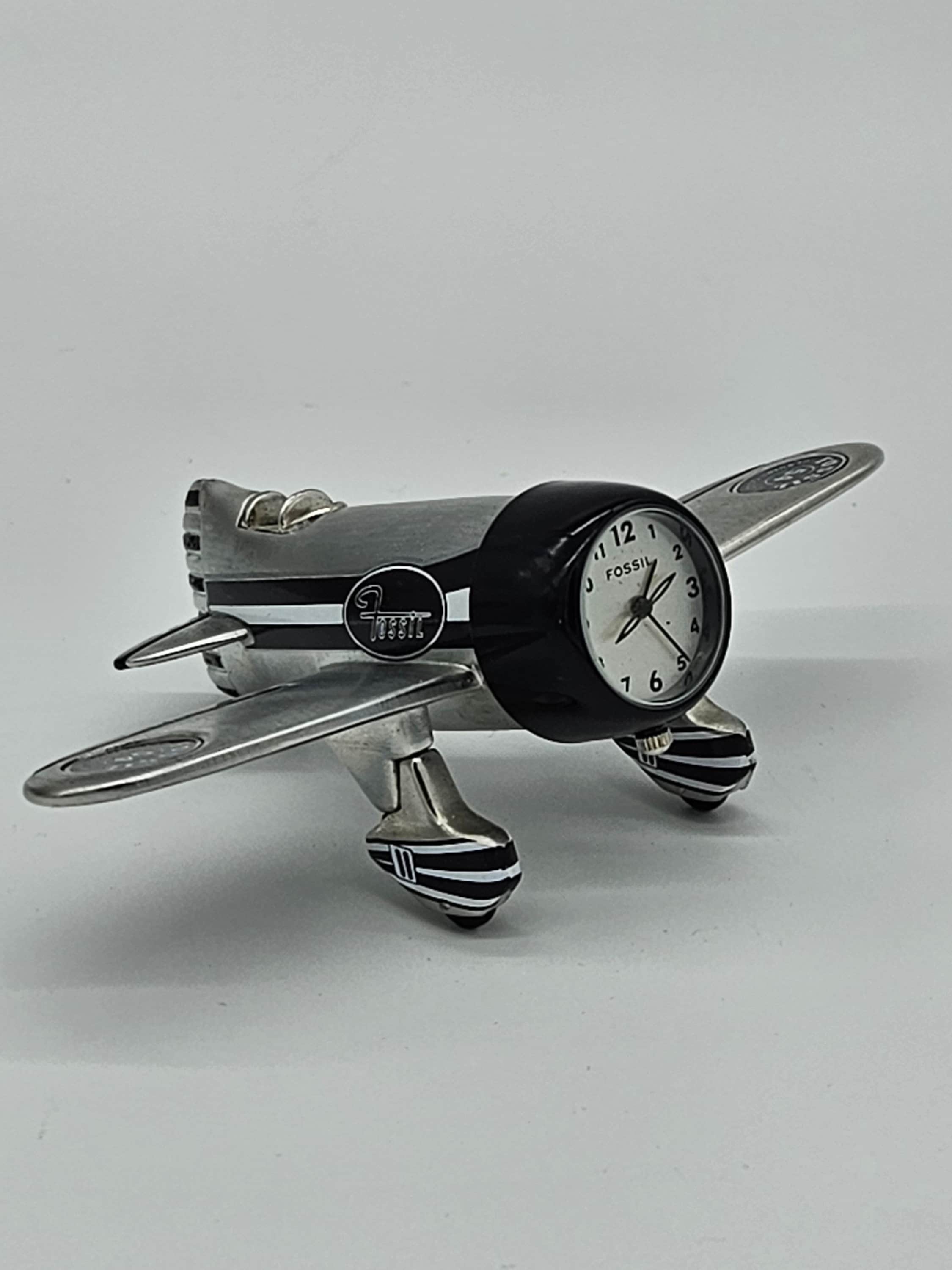 Fossil Airplane 54 Desk Clock. Vintage Novelty LE Collectible - Etsy