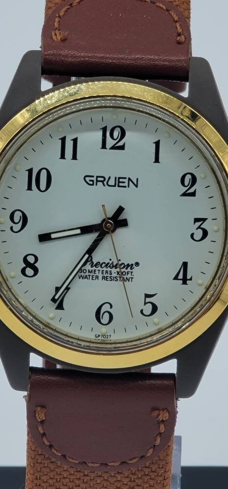 Vintage Men's GRUEN Precision Quartz Watch GP7027 1990's New Battery - Etsy