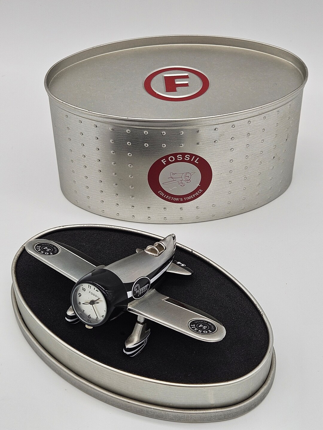 Fossil Airplane 54 Desk Clock. Vintage Novelty LE Collectible - Etsy