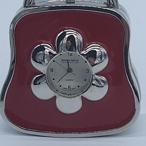 Vintage and Rare Daniel David Collection Quartz Table Clock Red Mini ...