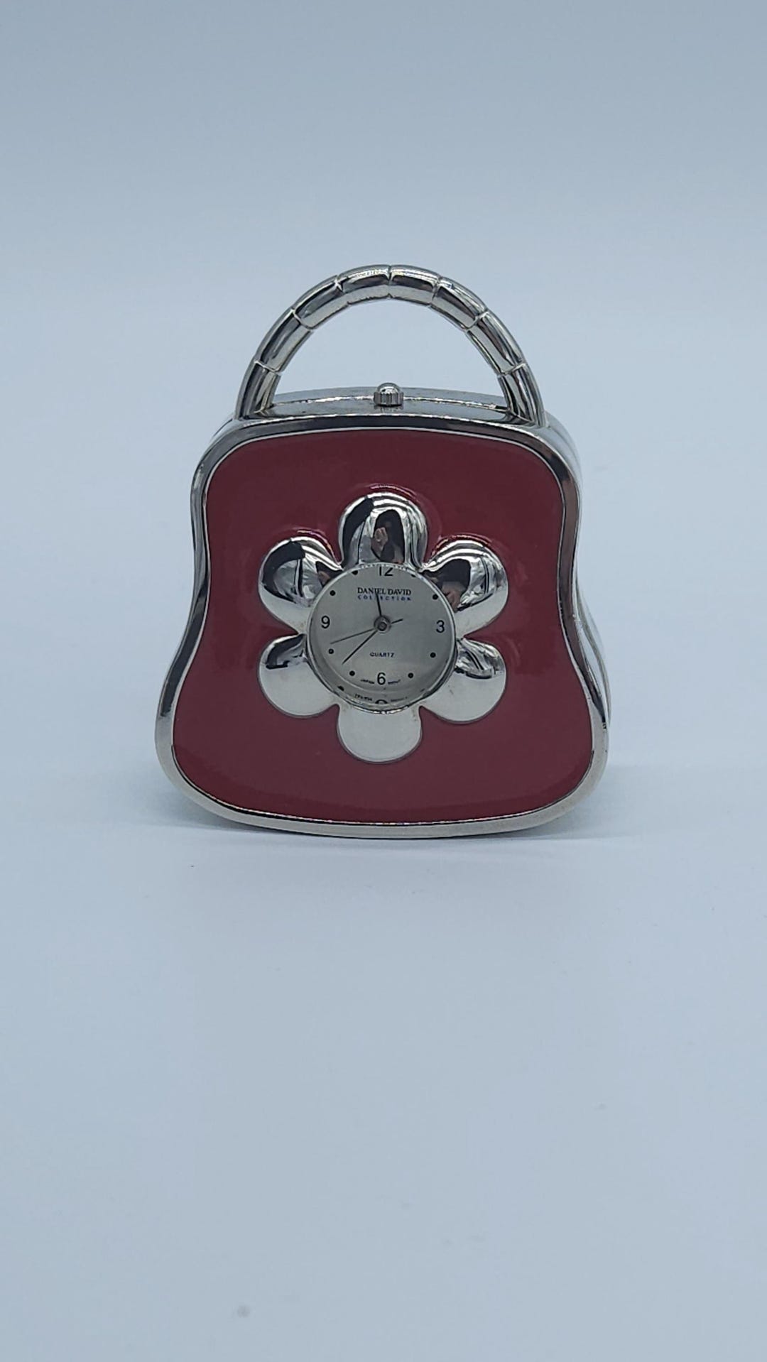 Vintage and Rare Daniel David Collection Quartz Table Clock Red Mini ...