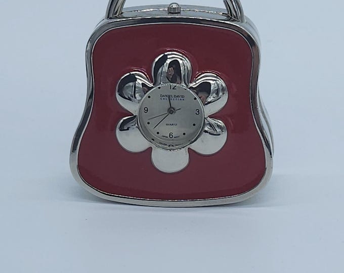 Vintage and Rare Daniel David Collection Quartz Table Clock Red Mini ...
