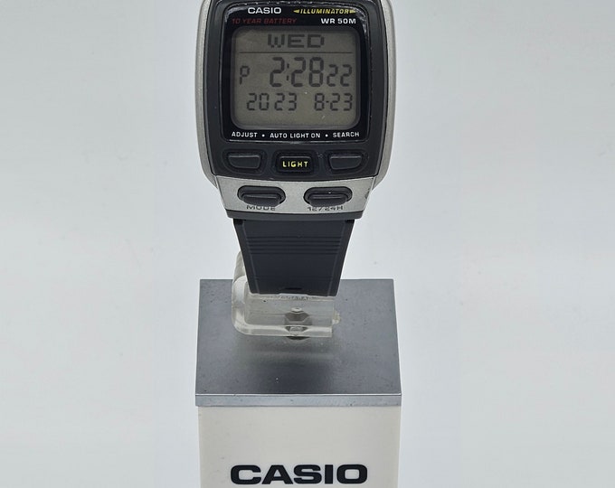Vintage Casio 2524 DB-37H Multi Lingual Data Bank Illuminator Watch New ...
