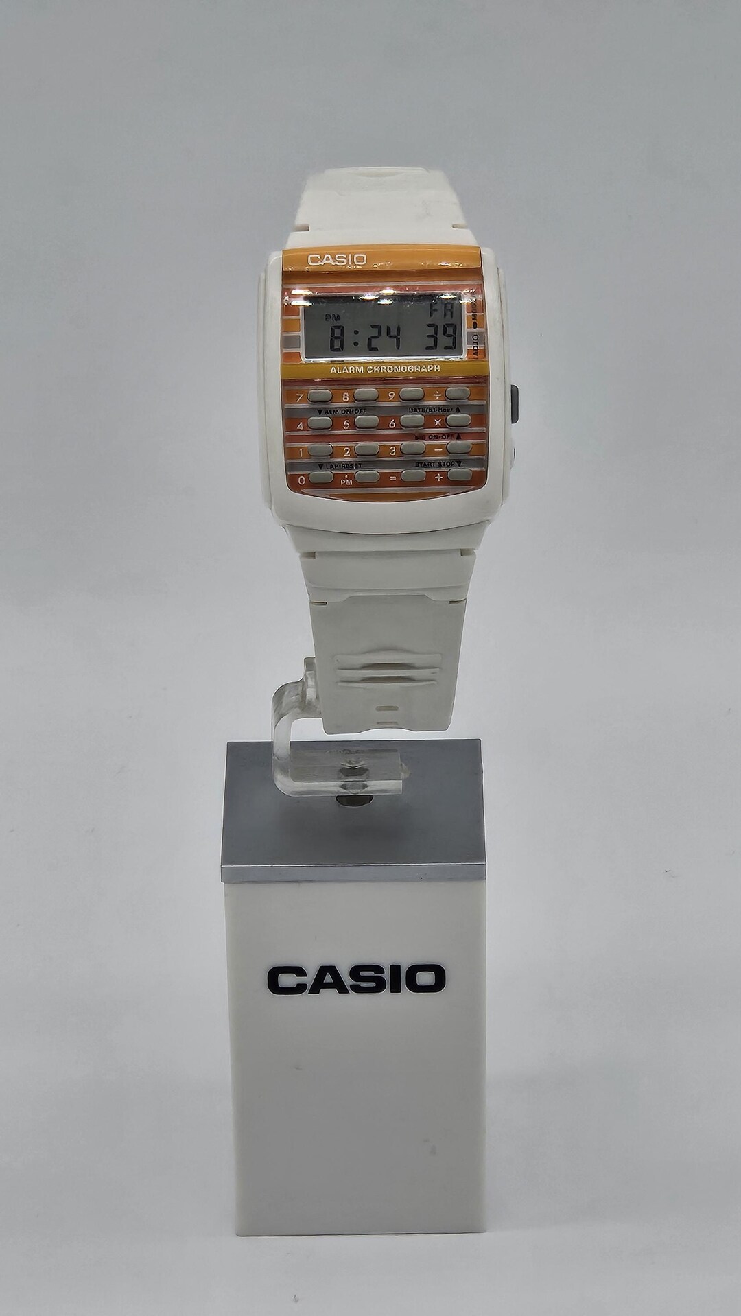 Vintage Unique Casio Digital Calculator Watch LDF-40 Orange White NEW ...