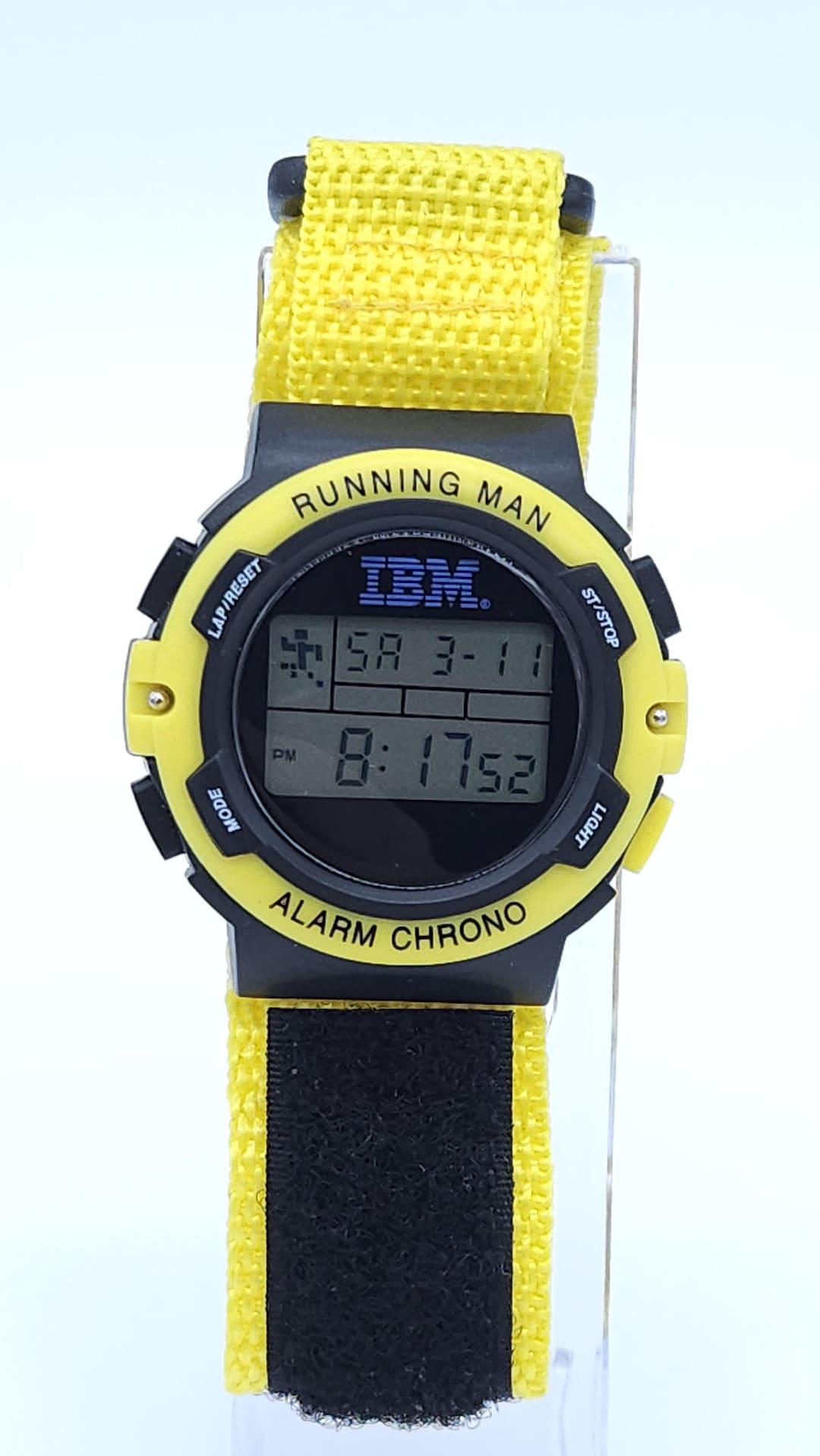 Vintage Collectible IBM Running Man Alarm Chrono Digital Sport Watch ...