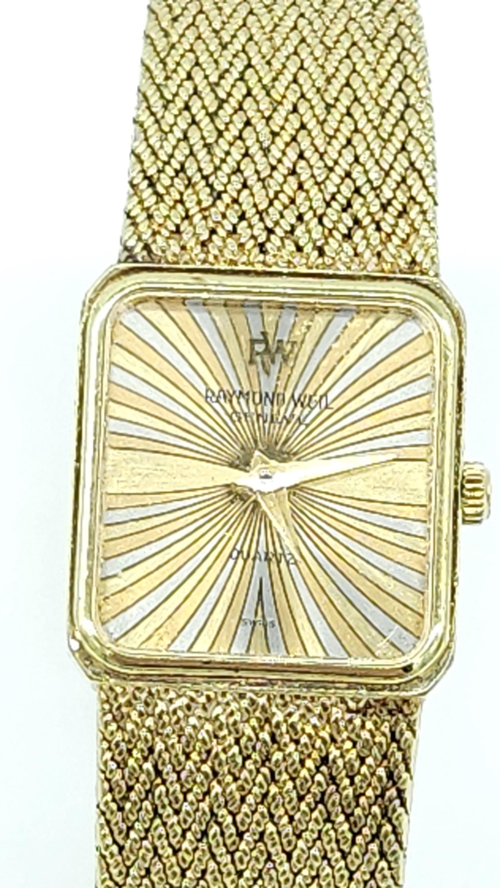 Authentic Vintage Raymond Weil Swiss Ladies Tri Color Watch 18 K Gold ...