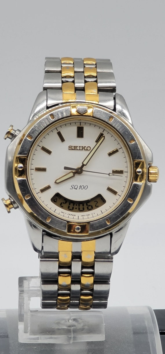 Rare Vintage Seiko H801-7061 R2 Chronograph Analog/Di… - Gem