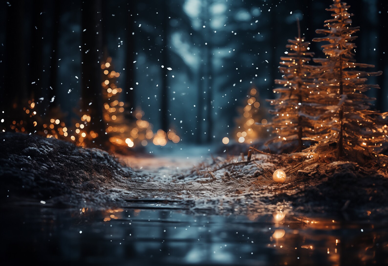 Digital 5 Bundle Christmas Outdoor Background - Etsy
