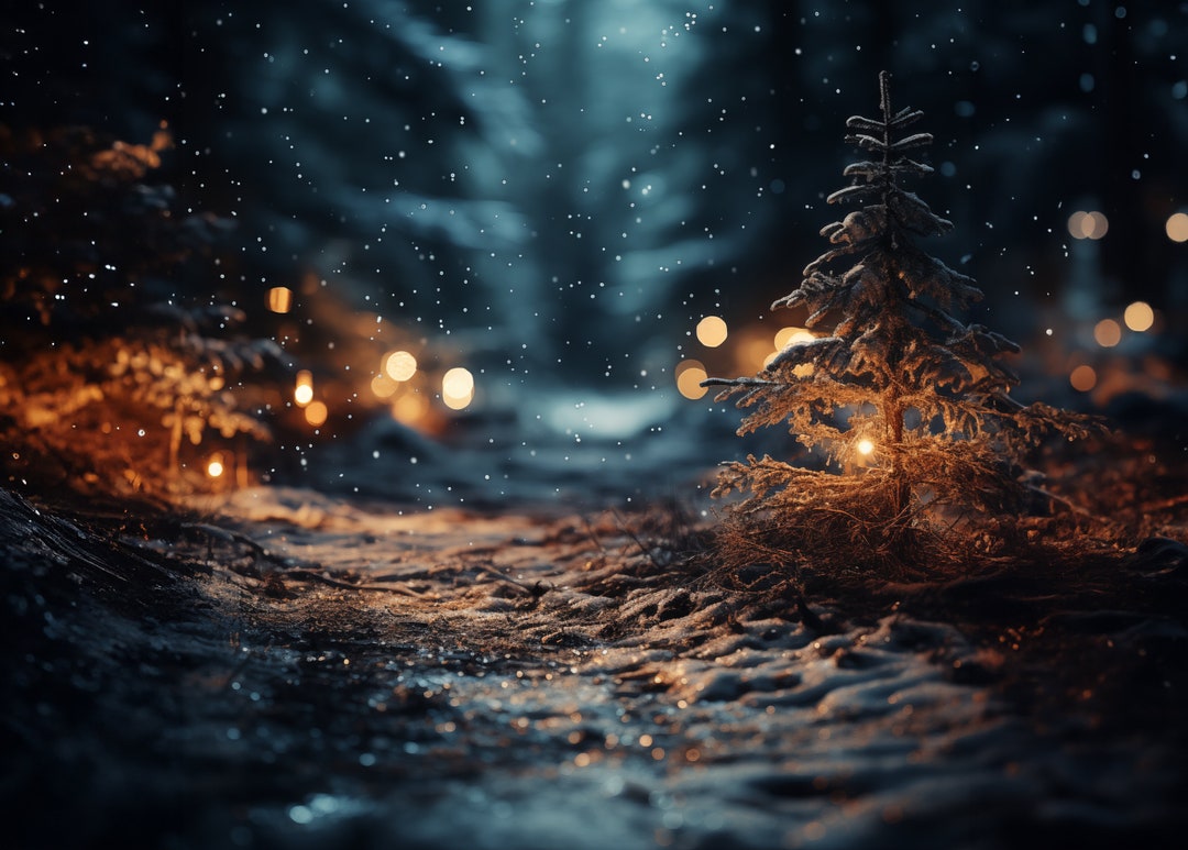 Digital 5 Bundle Christmas Outdoor Background - Etsy